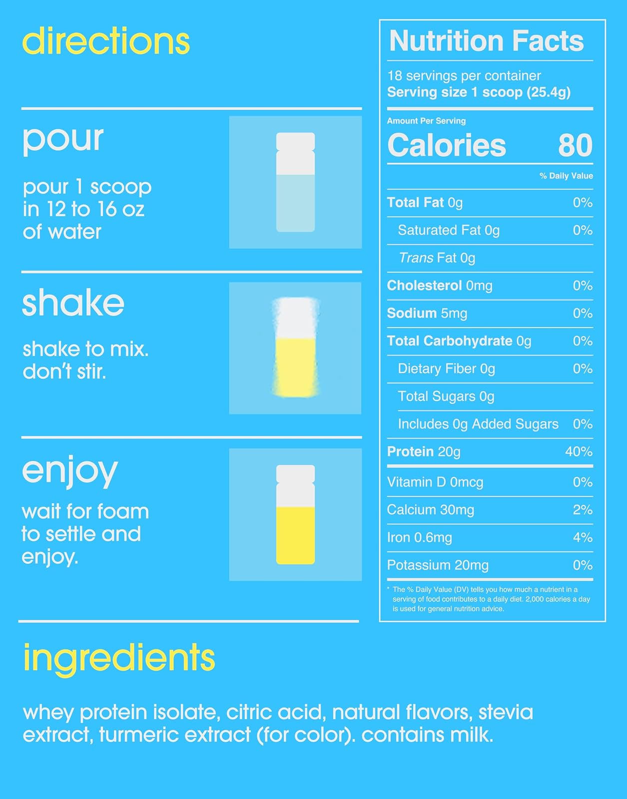 high protein whey isolate supplement