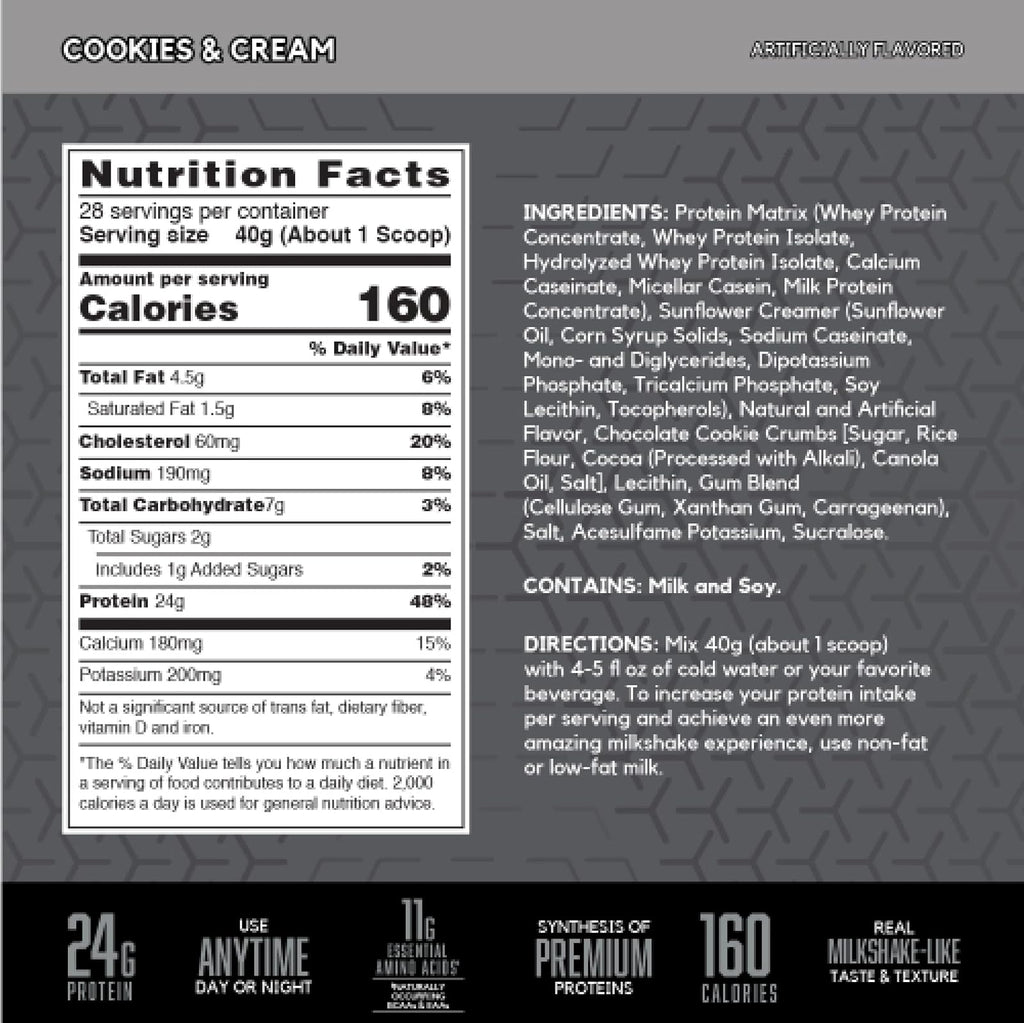 high protein whey supplement for muscle