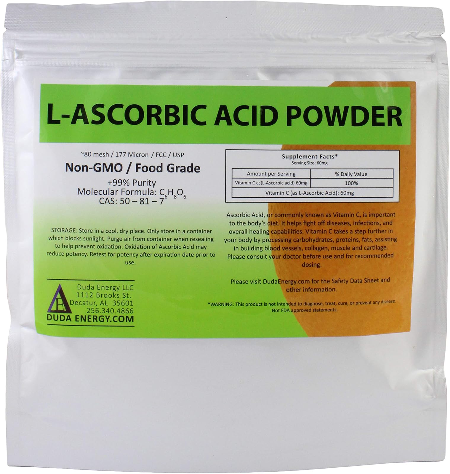 high purity L-Ascorbic Acid powder