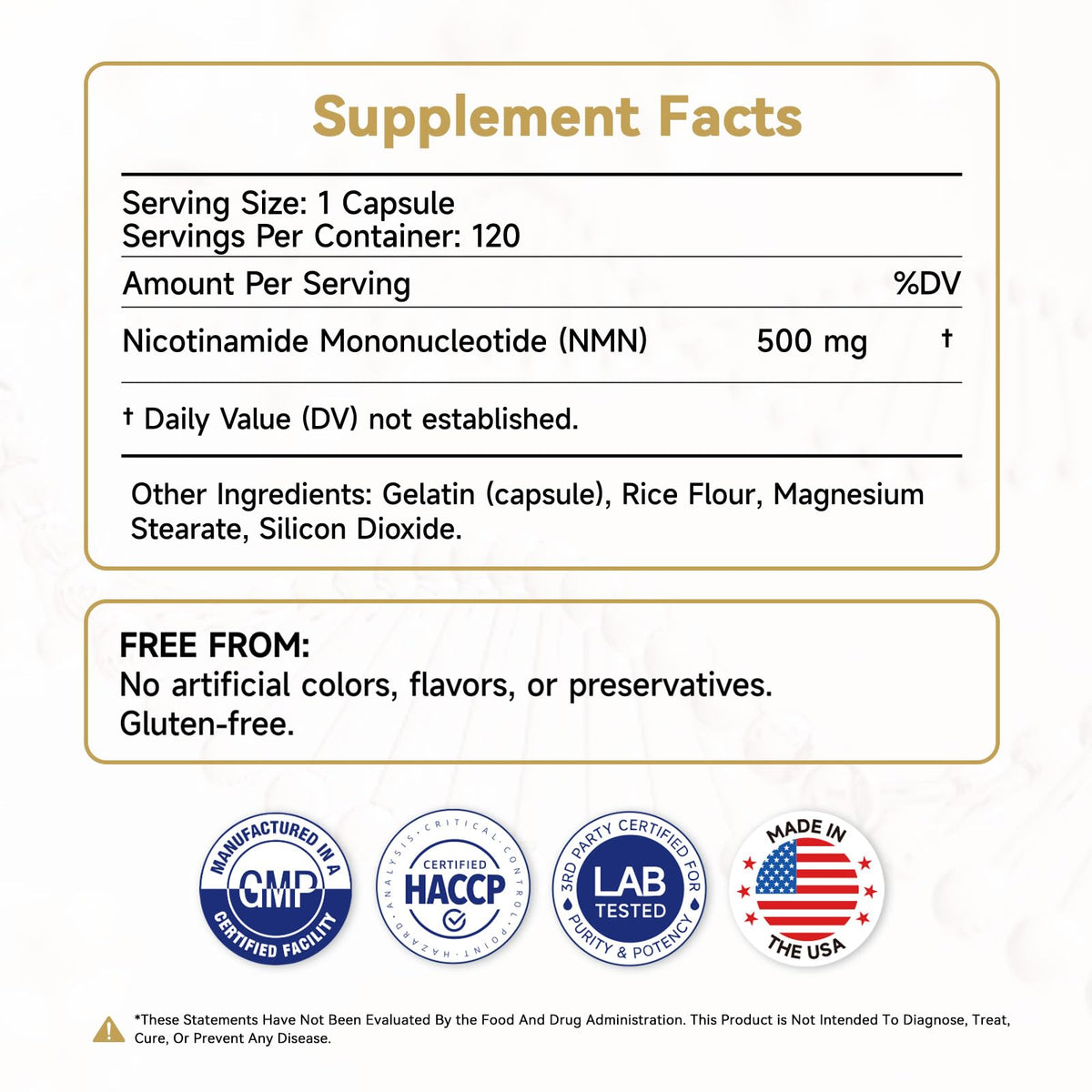High Purity NMN for healthy aging