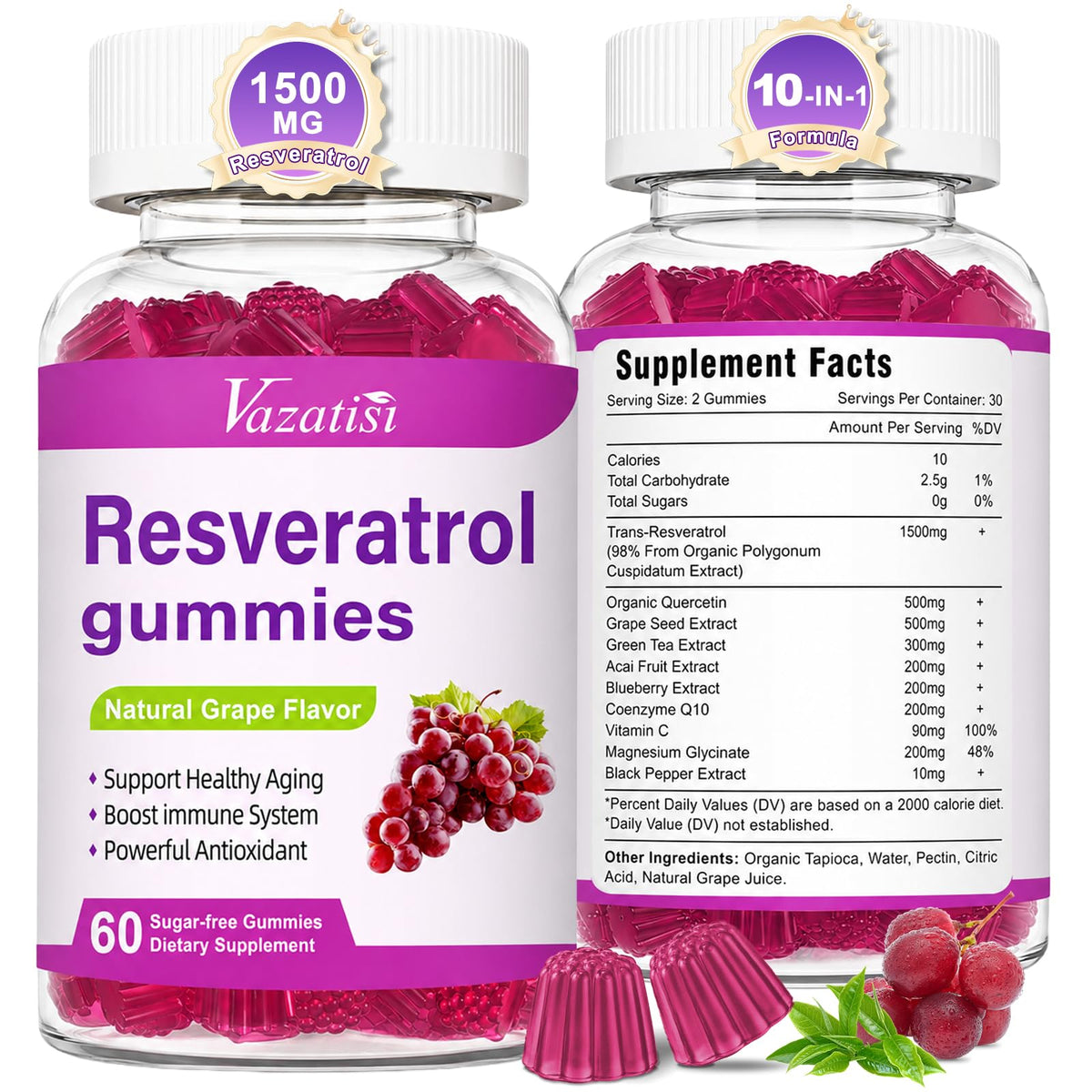 High Purity Resveratrol 98% gummies
