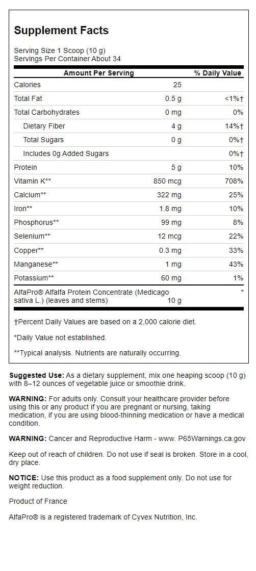 high-quality alfalfa concentrate benefits