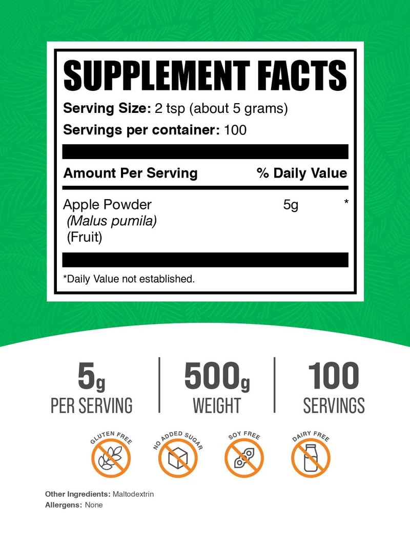 High-quality apple powder supplement