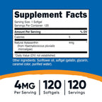 High-quality Astaxanthin 4 mg supplement