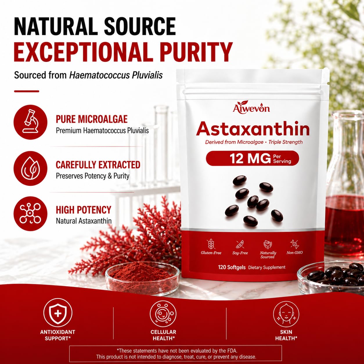 High-quality astaxanthin for daily wellness