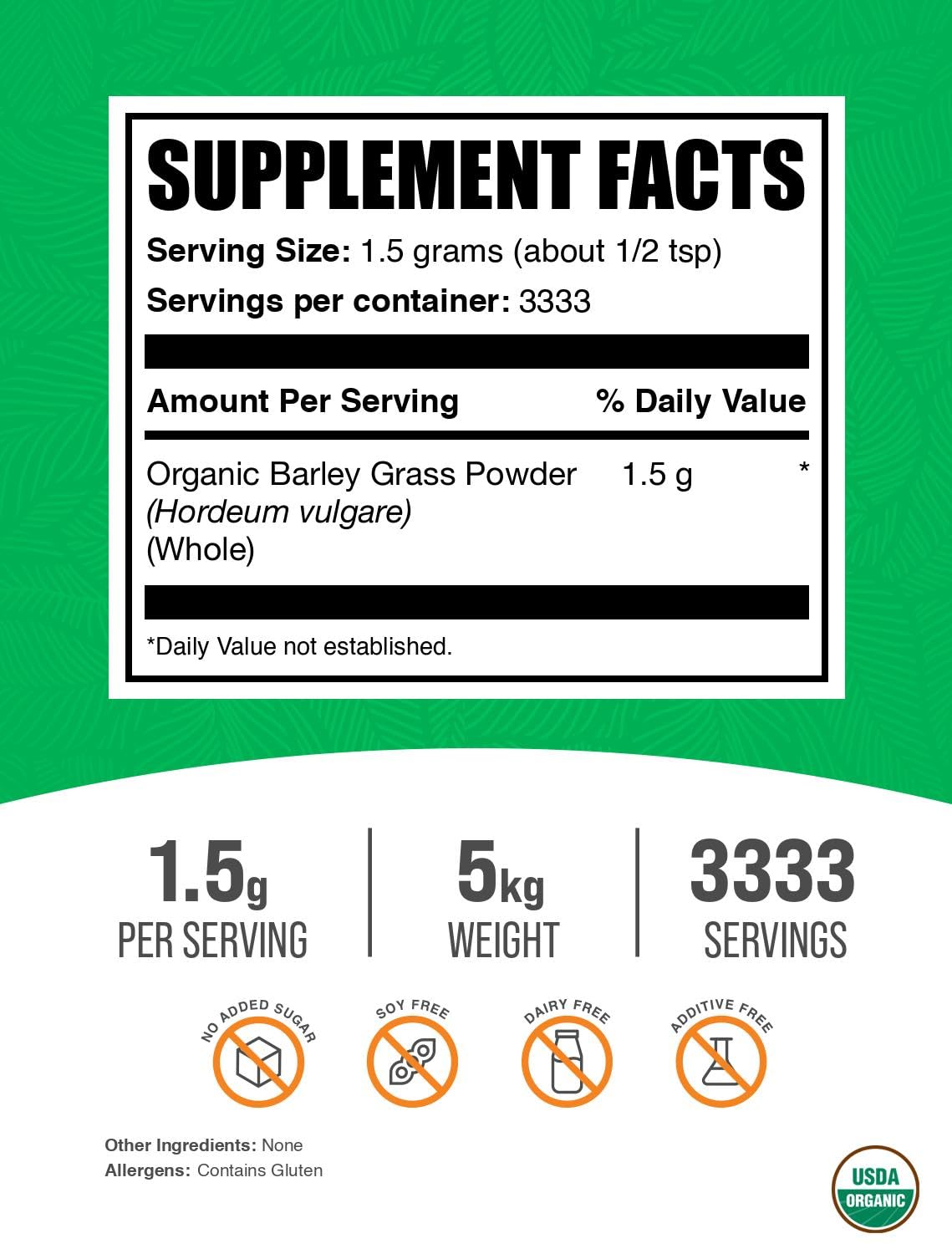 high-quality barley grass supplement