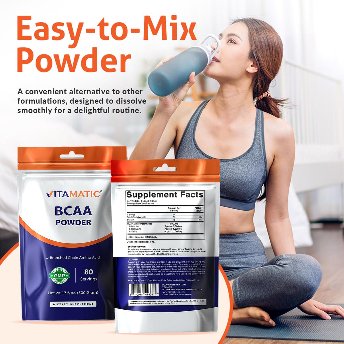 High-quality BCAA powder for athletes