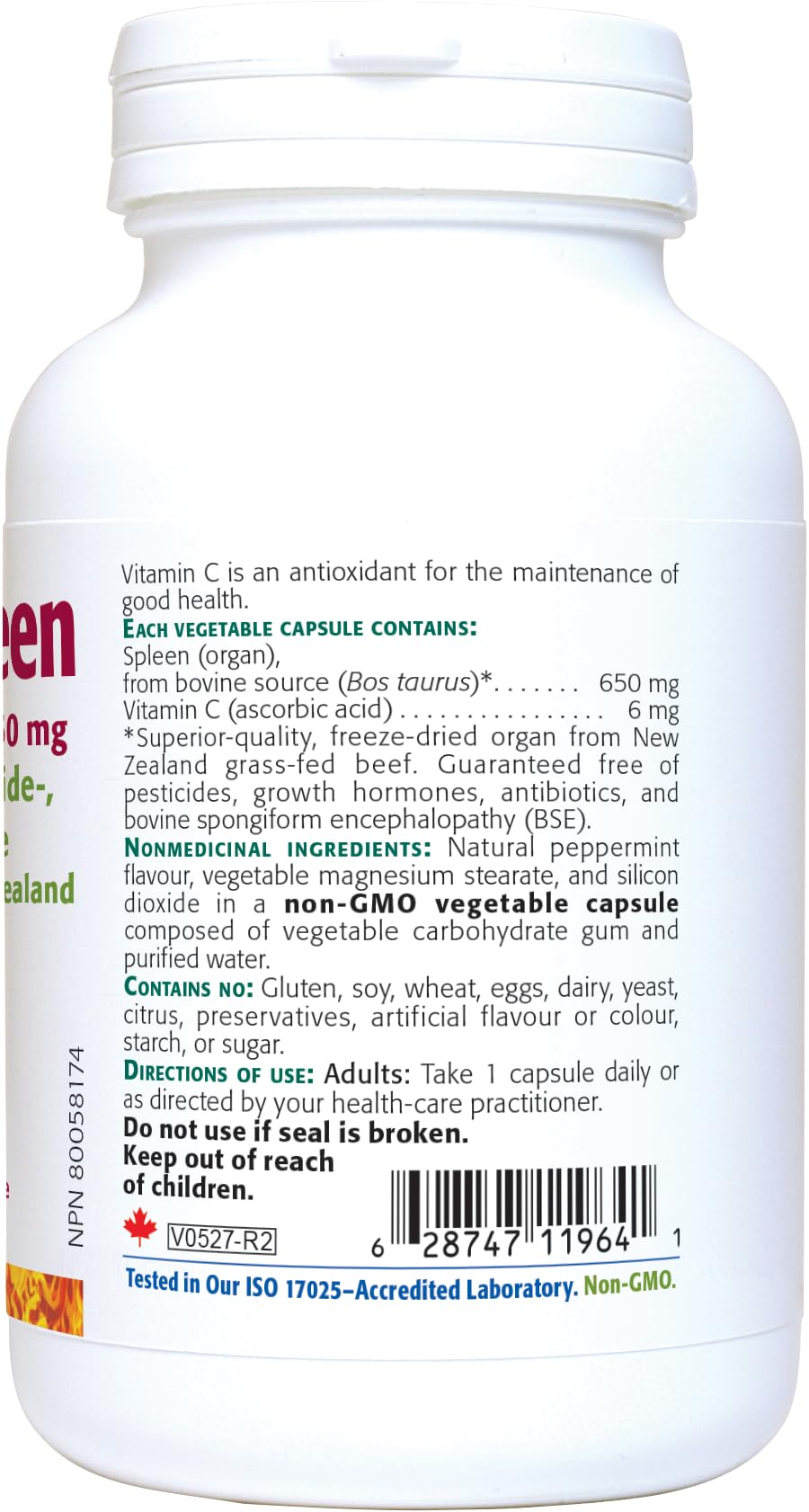 High-quality beef organ supplement