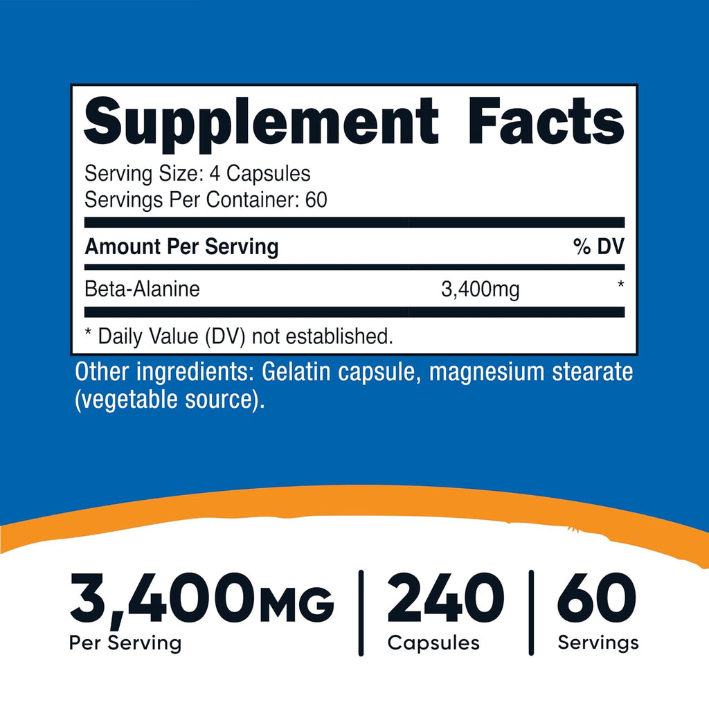 high-quality Beta-Alanine capsules for energy