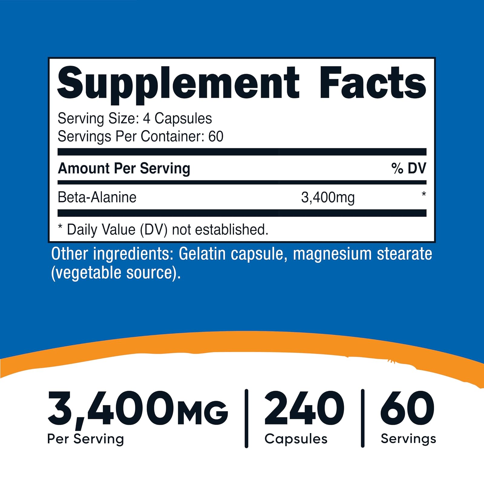 high-quality Beta-Alanine capsules for energy
