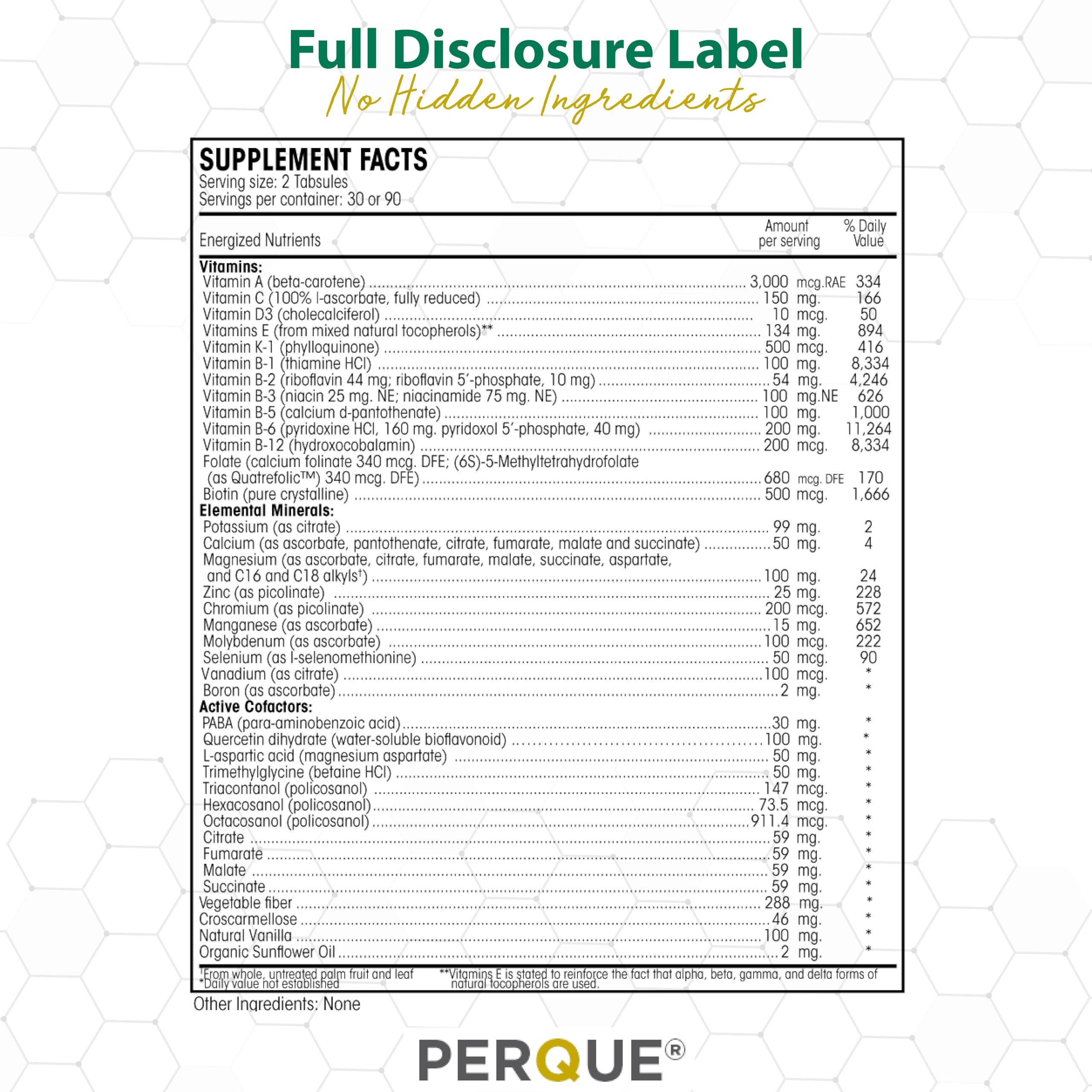 high-quality blended vitamin & mineral formula