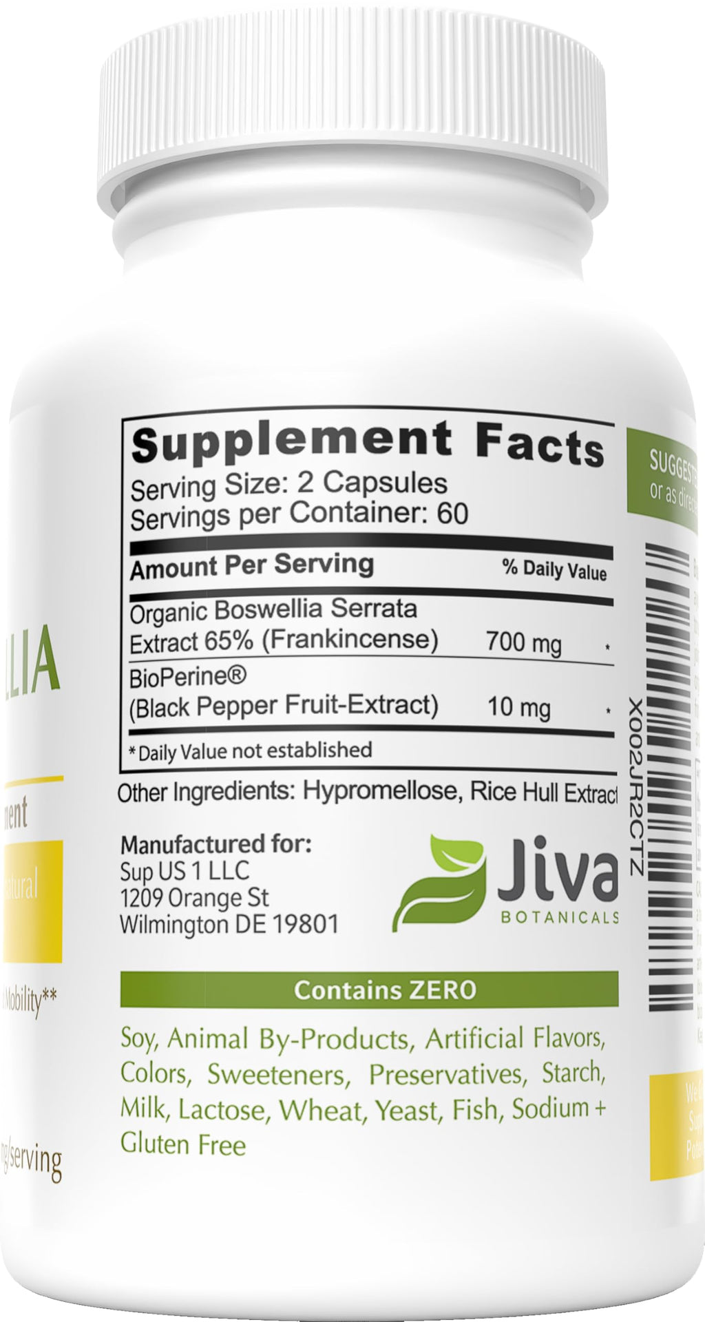 High-quality boswellia extract with Bioperine