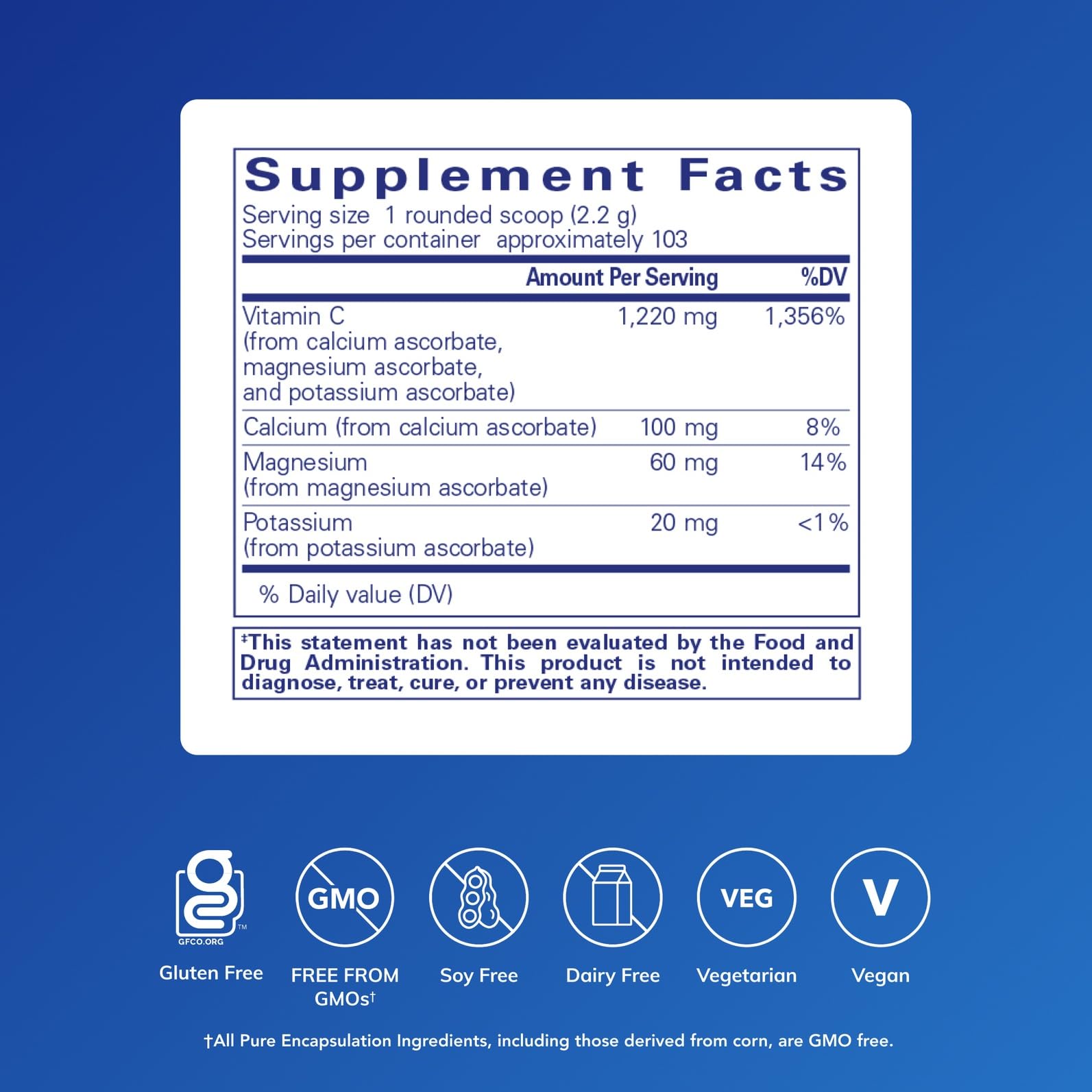 high quality buffered ascorbic acid supplement