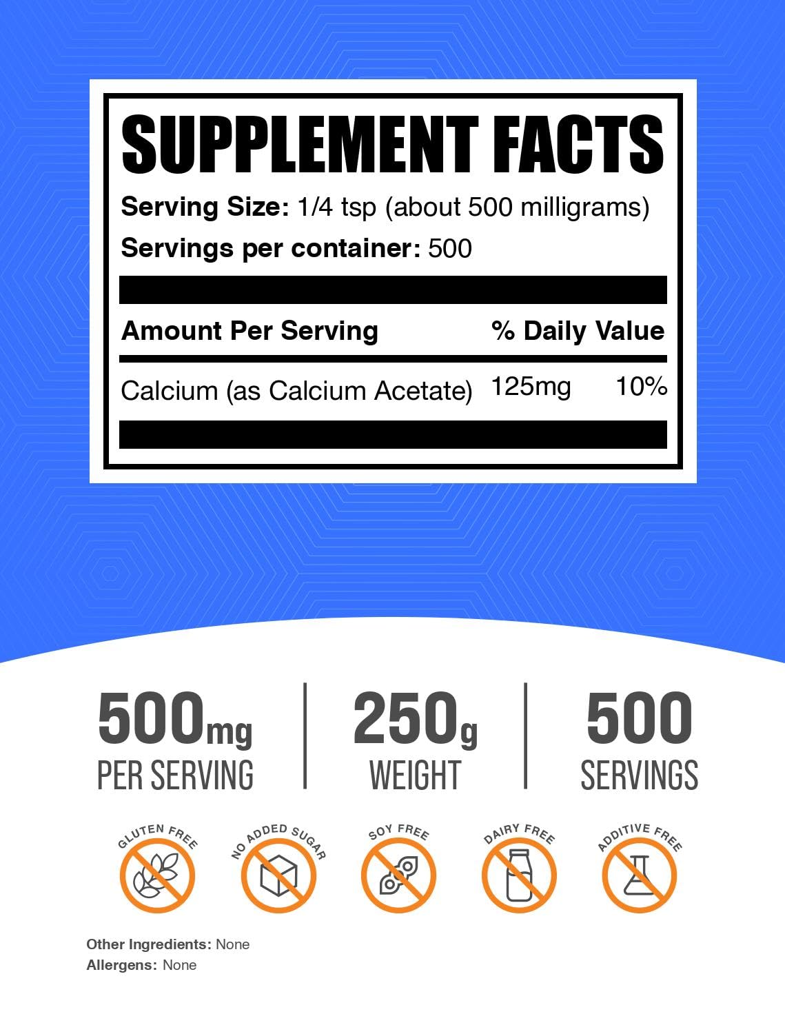 high-quality calcium acetate 500 mg
