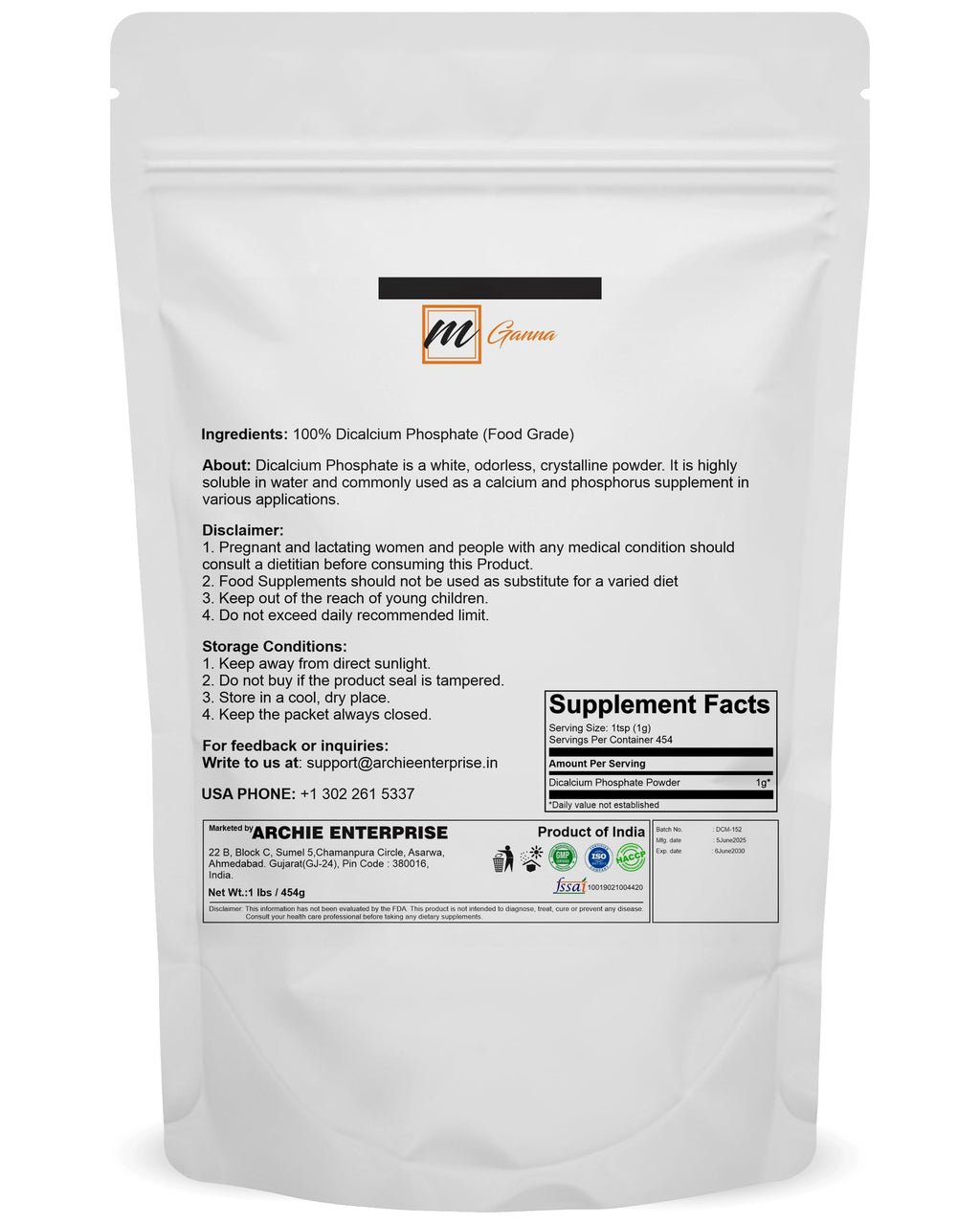 high-quality calcium supplement 454g