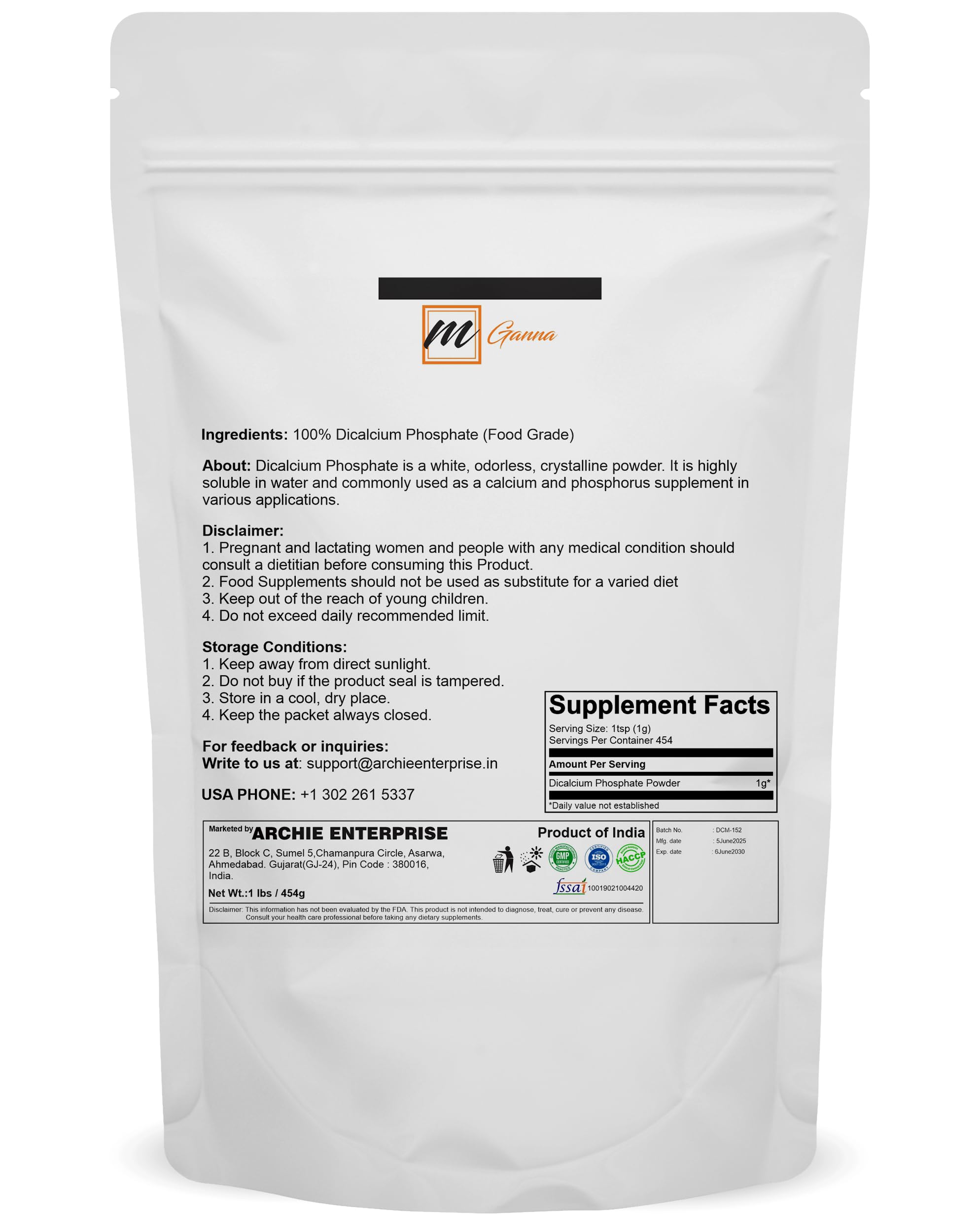 high-quality calcium supplement 454g