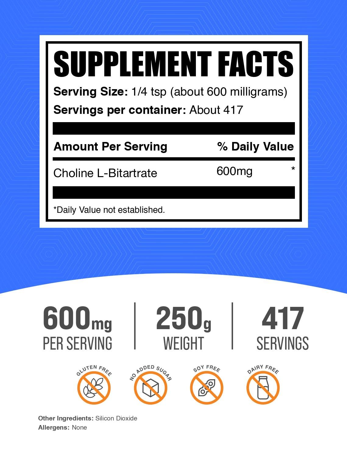 high-quality choline bitartrate for energy