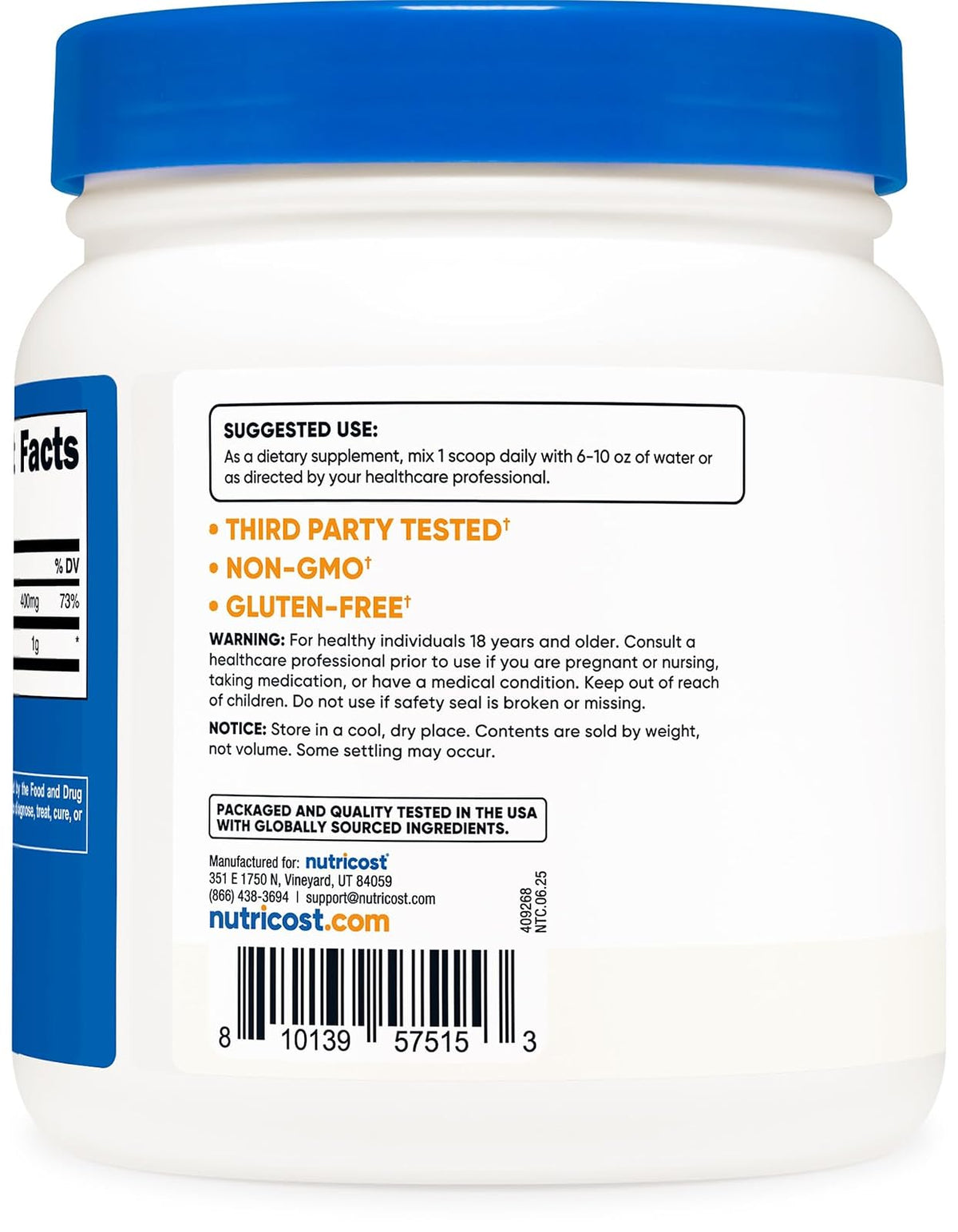 High-quality choline bitartrate supplement