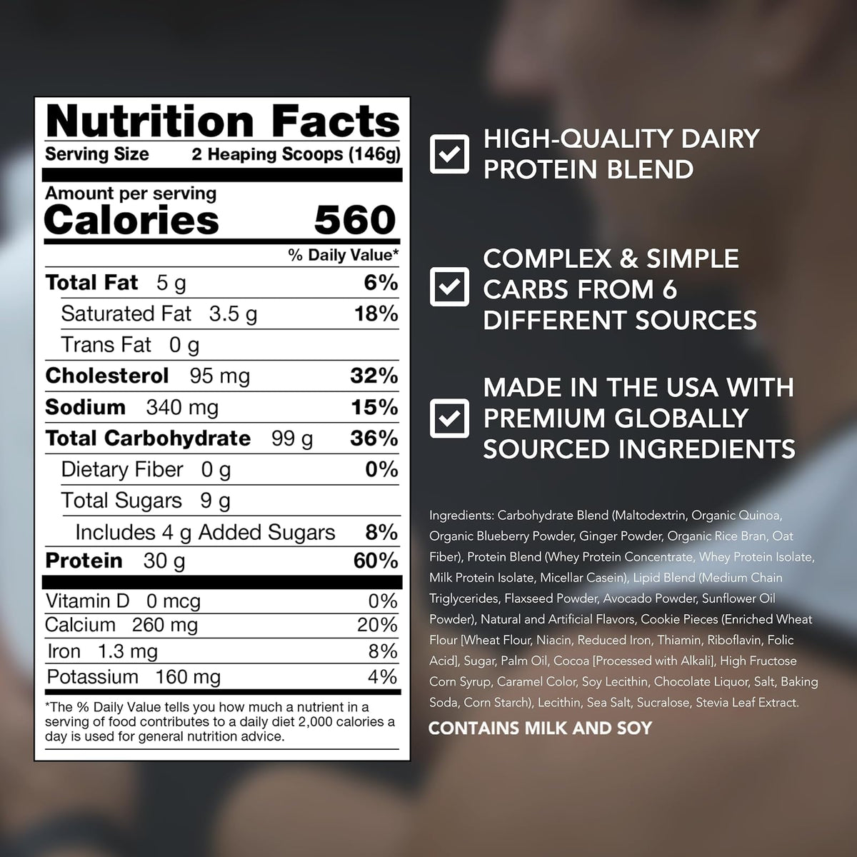 High-quality clean gainer protein