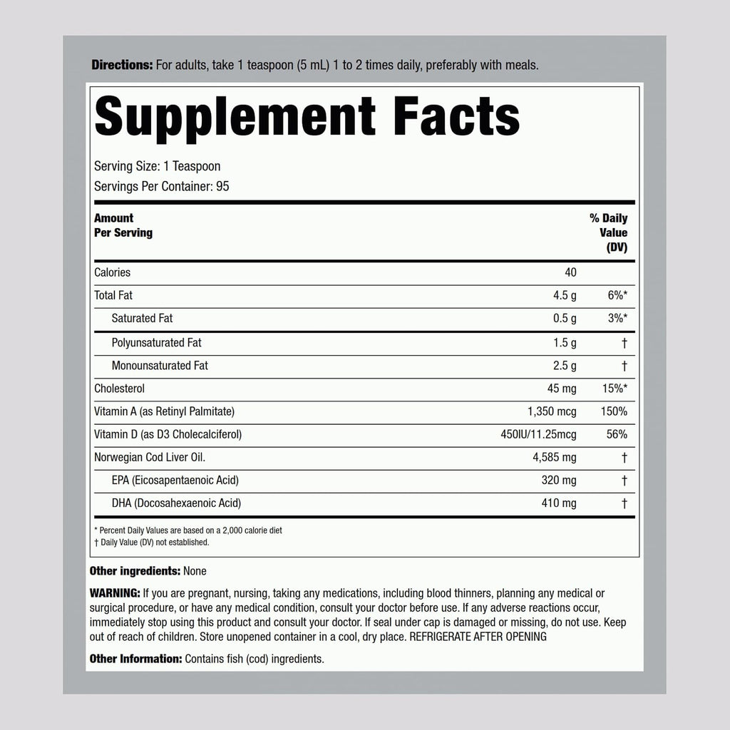 high quality cod liver oil supplement