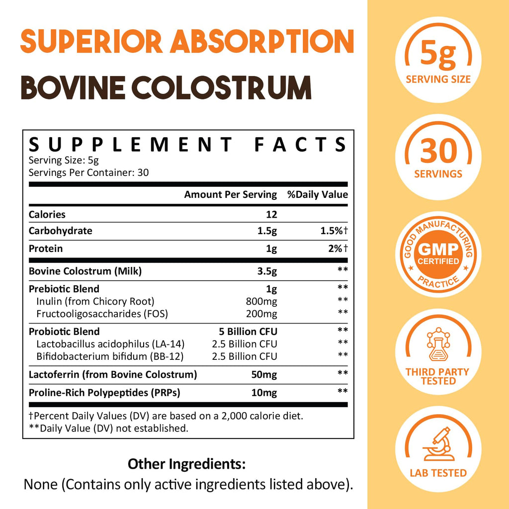 High-quality colostrum for immunity