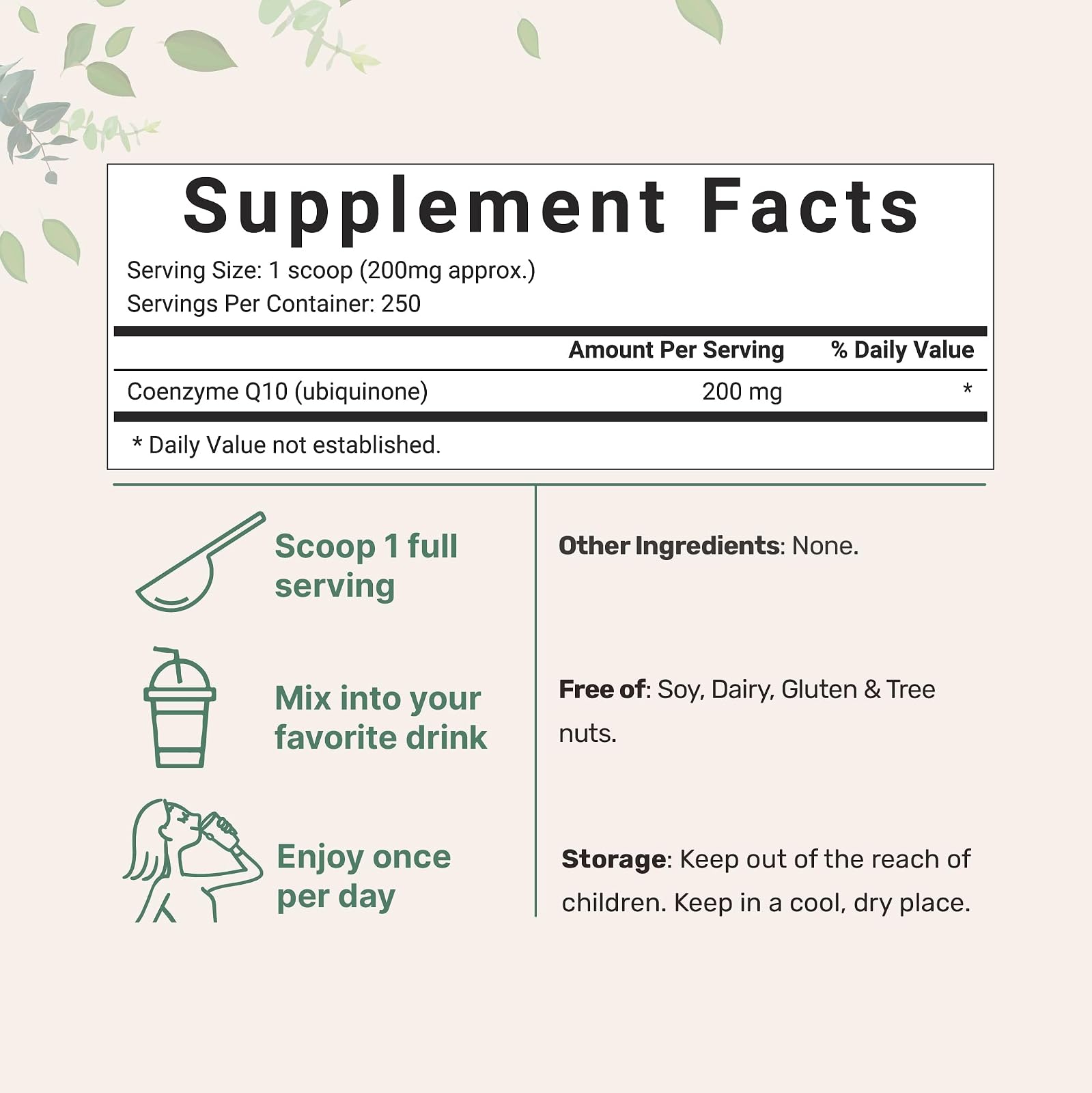 high-quality coq10 supplement 200 mg