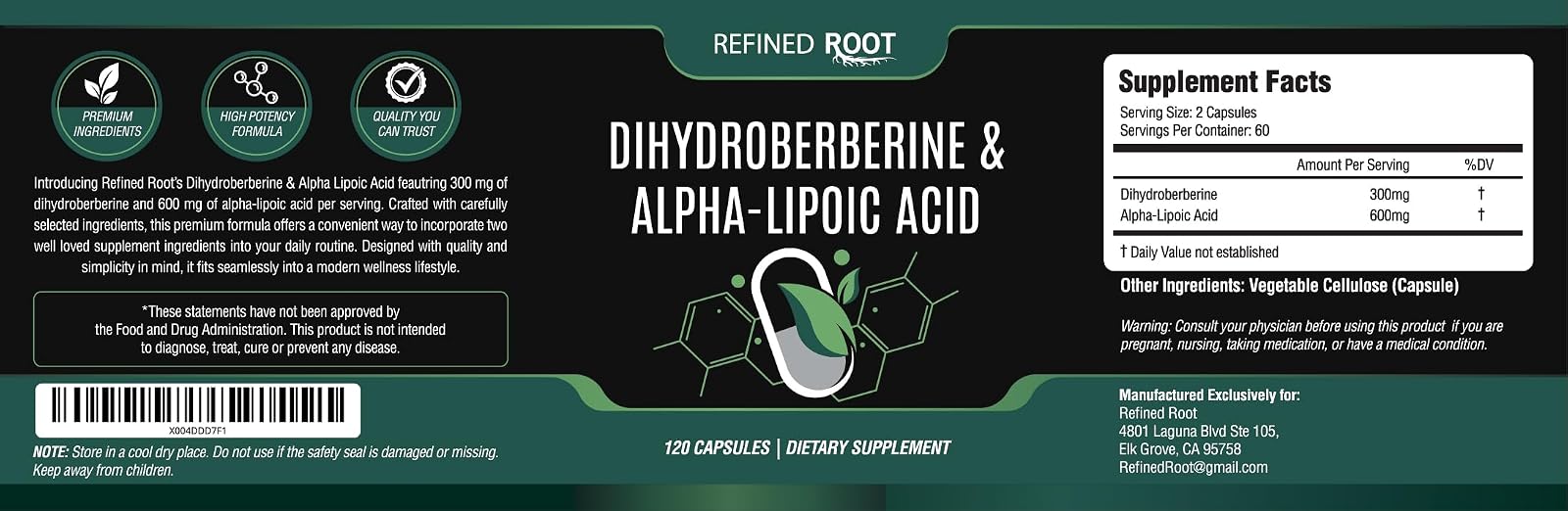 high-quality dihydroberberine for wellness