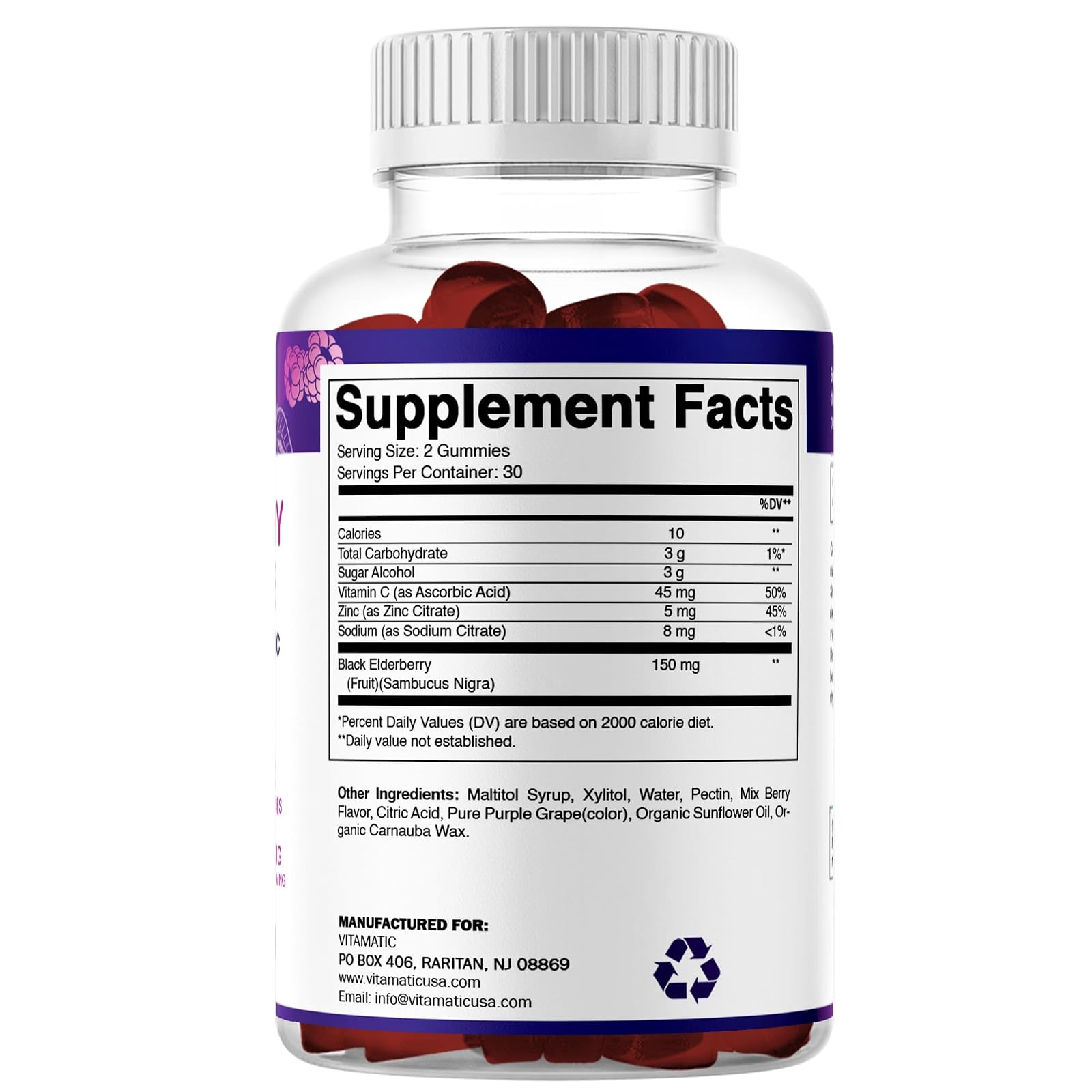high-quality elderberry vitamin C gummies