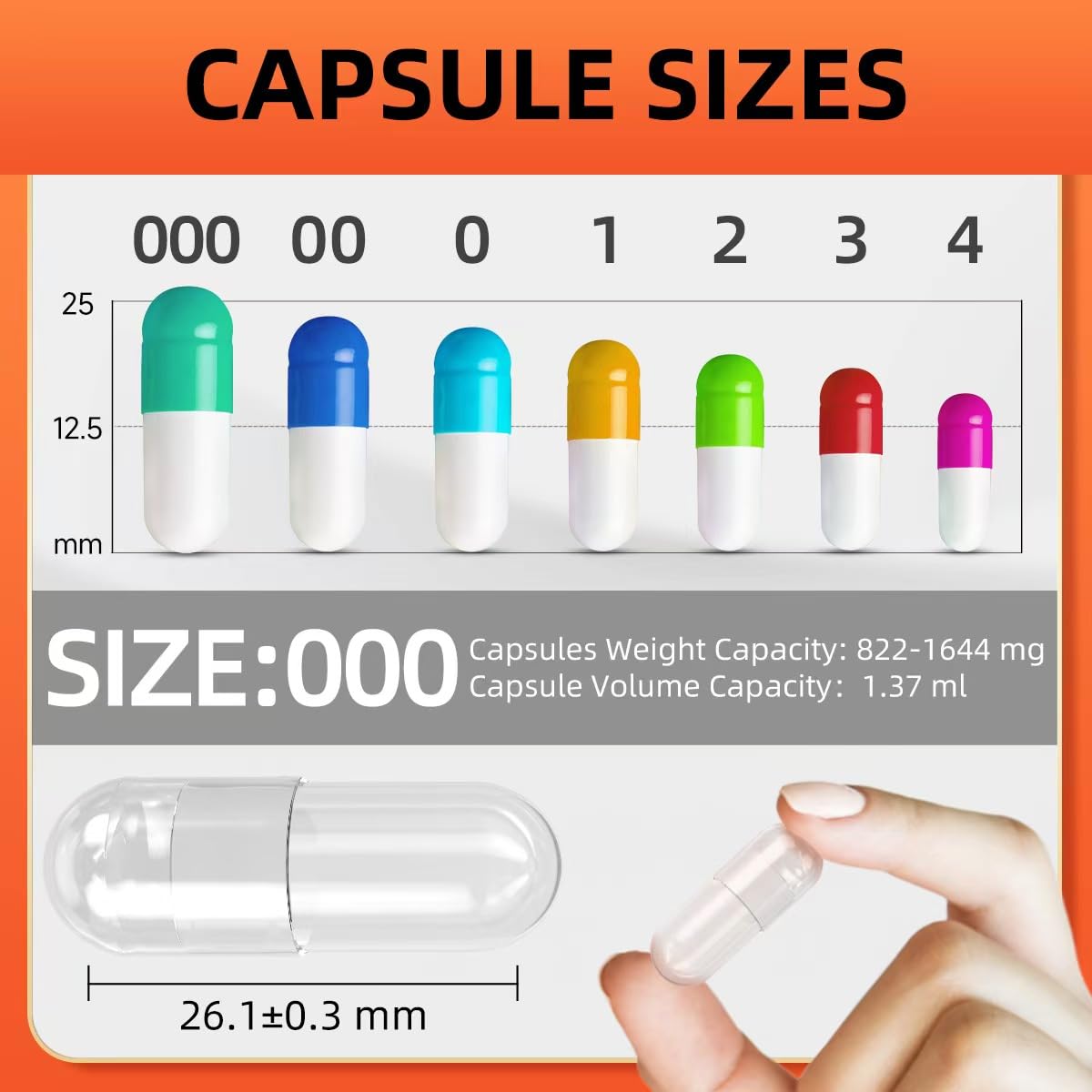High-quality empty capsules for nutrients