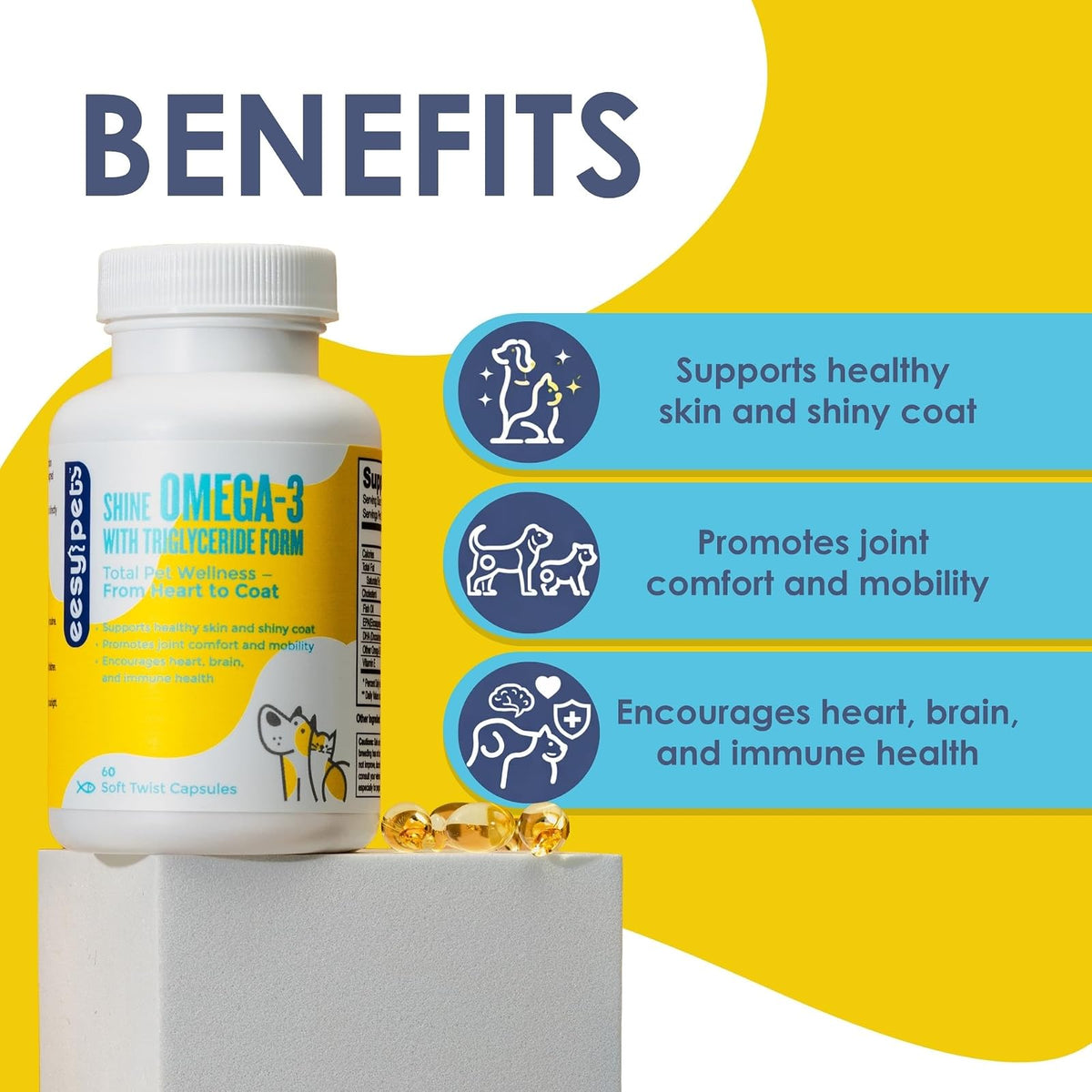 High-quality fish oil softgels
