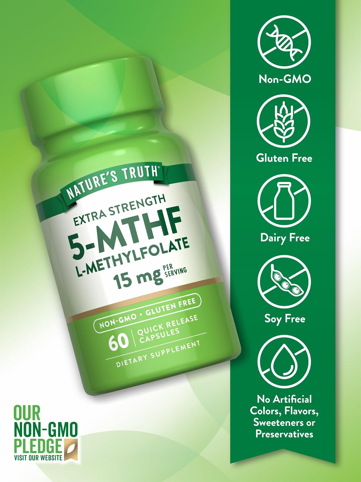High-quality folate supplement capsules