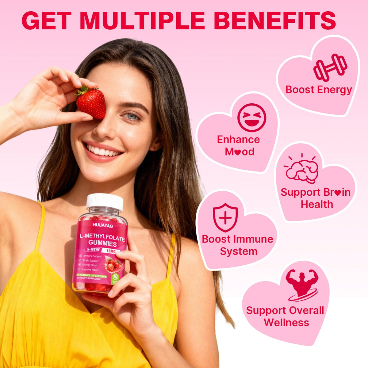 High-quality folate supplement in gummy form