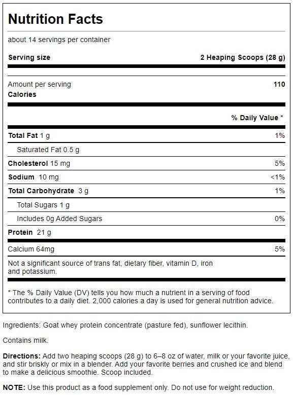 high-quality goat whey protein supplement