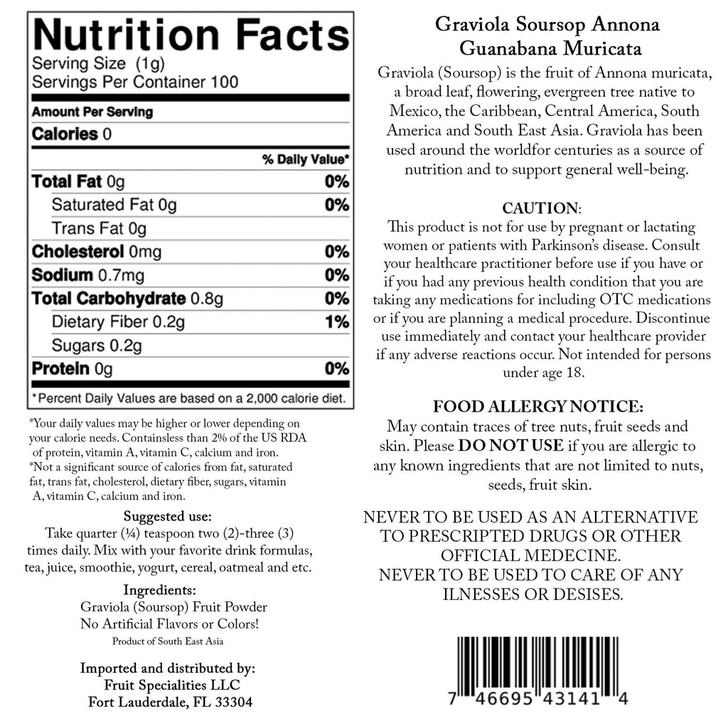 High-quality Graviola fiber supplement