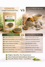 high-quality green tea leaves