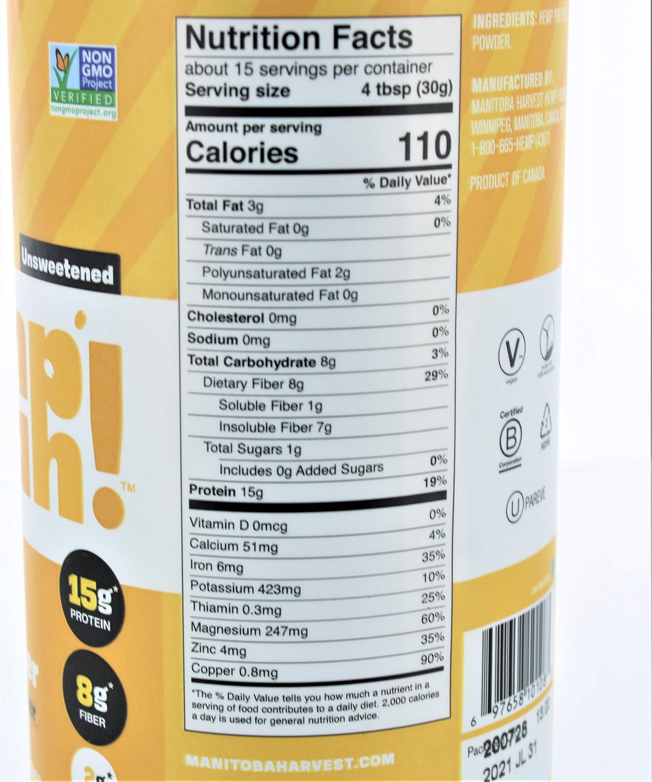 high quality hemp protein for baking