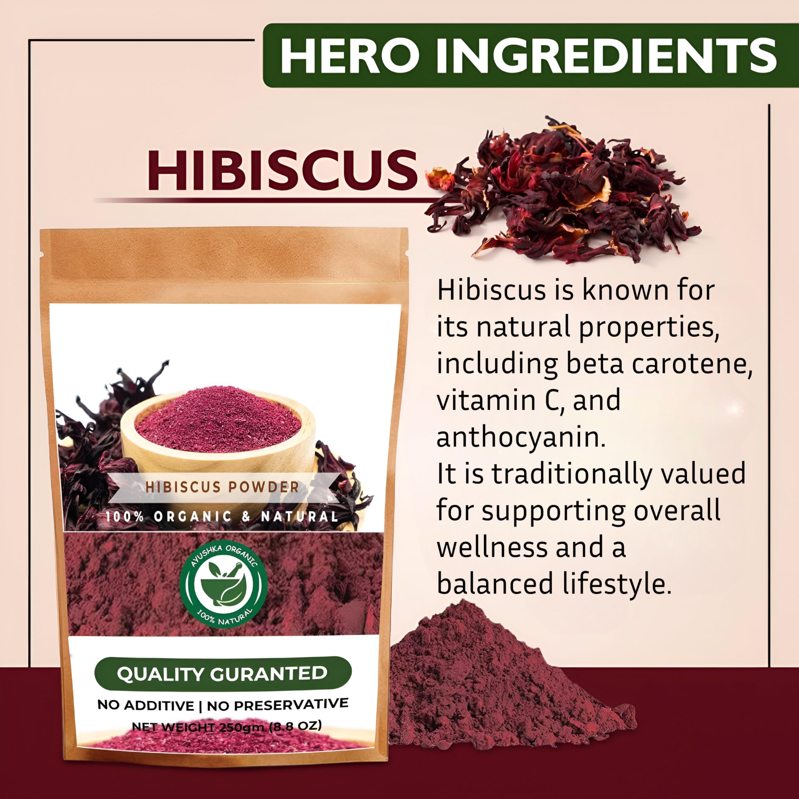 high-quality hibiscus powder from India