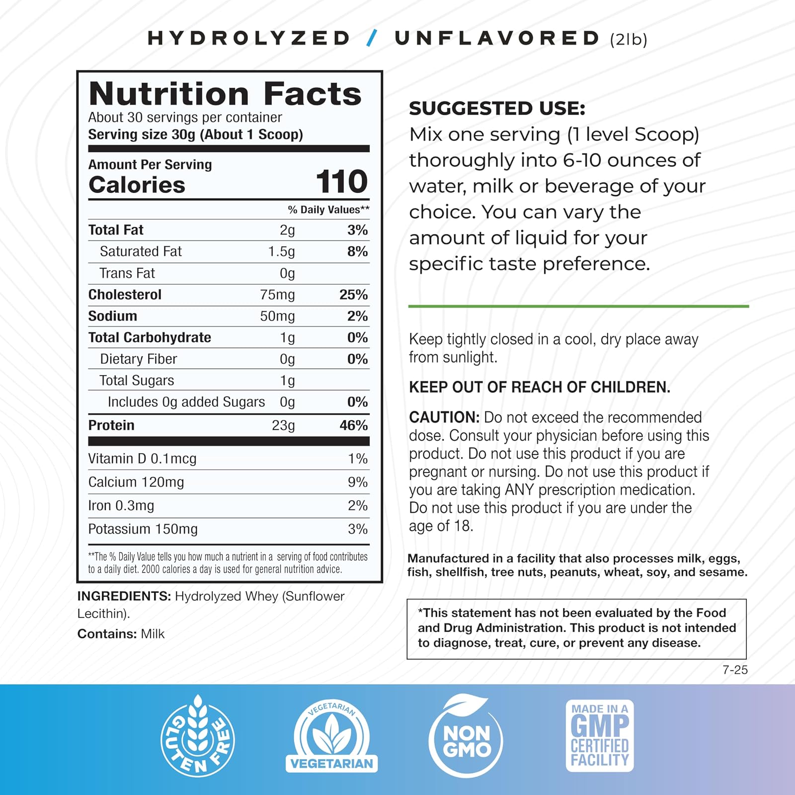 high-quality hydrolyzed whey protein