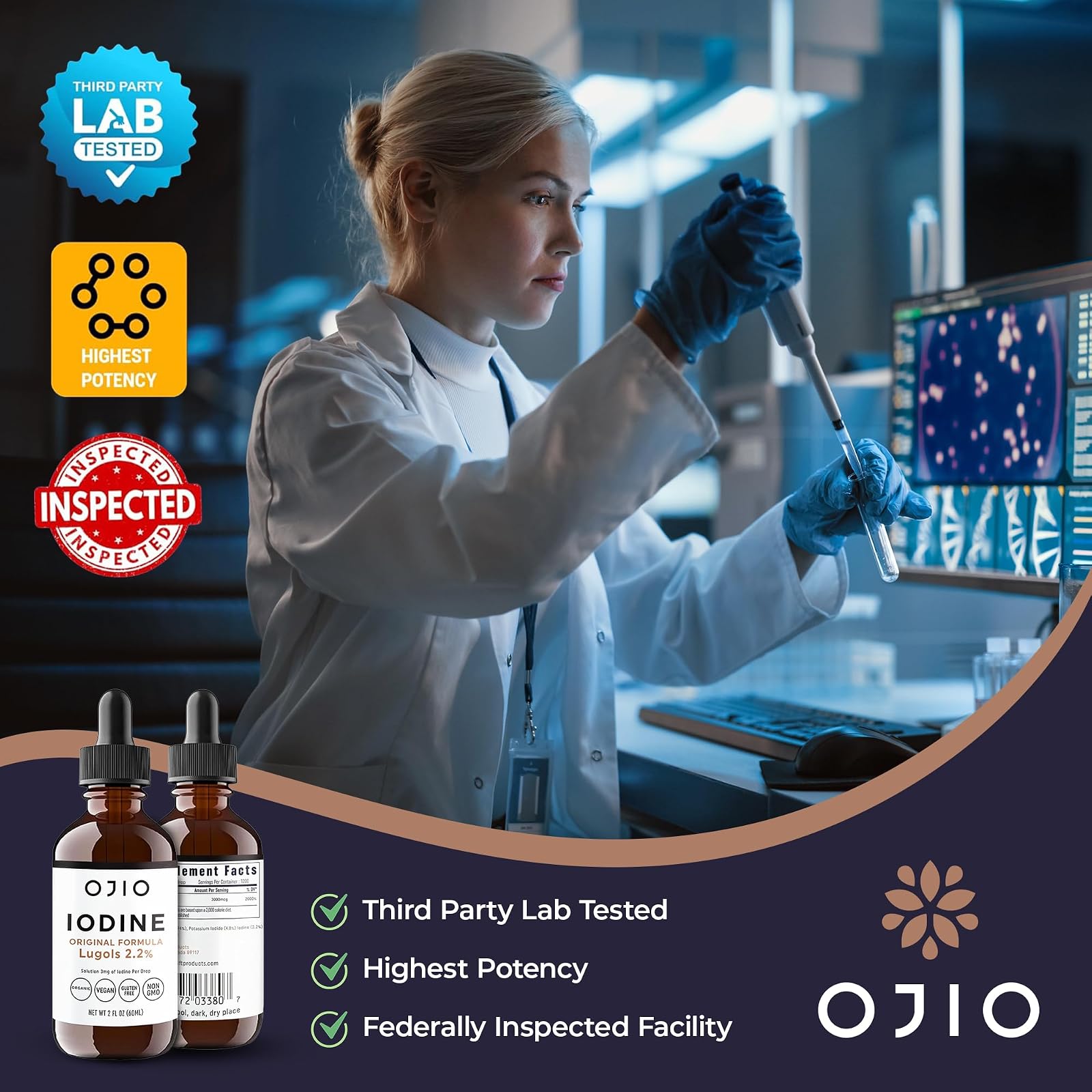 High-quality iodine solution for thyroid