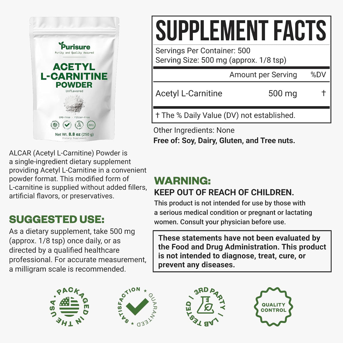 High-quality l-carnitine for energy