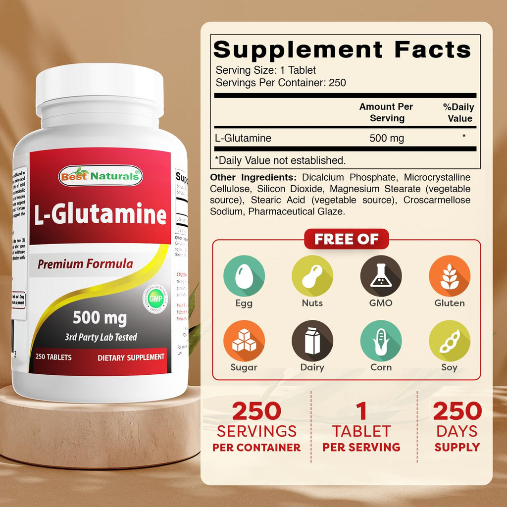 high-quality l-glutamine tablets