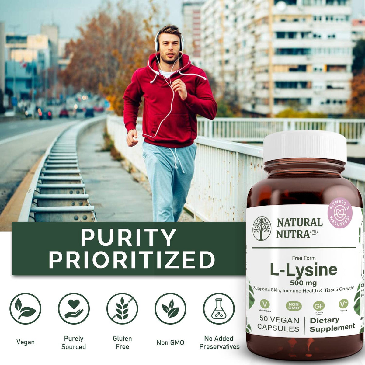 high-quality l-lysine capsules for health