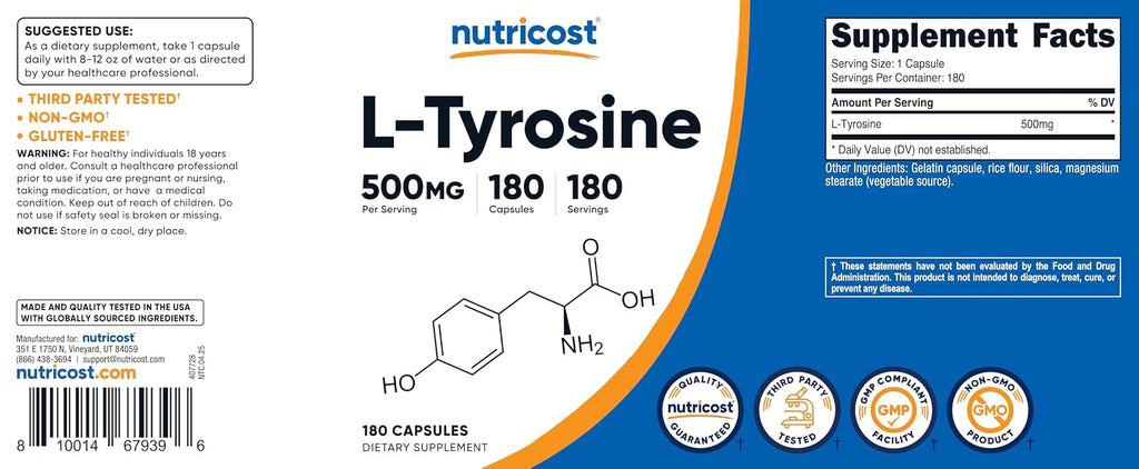 high-quality l-tyrosine capsules