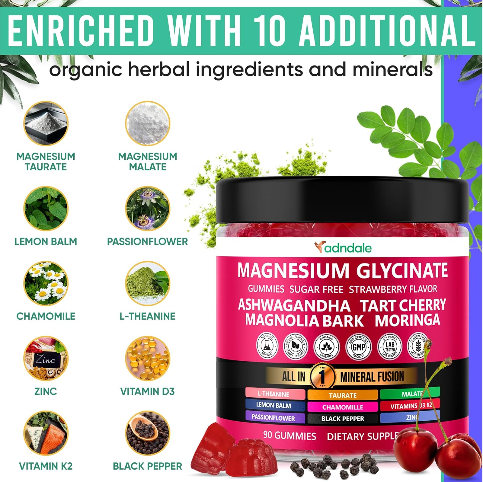 High-quality magnesium bisglycinate gummies