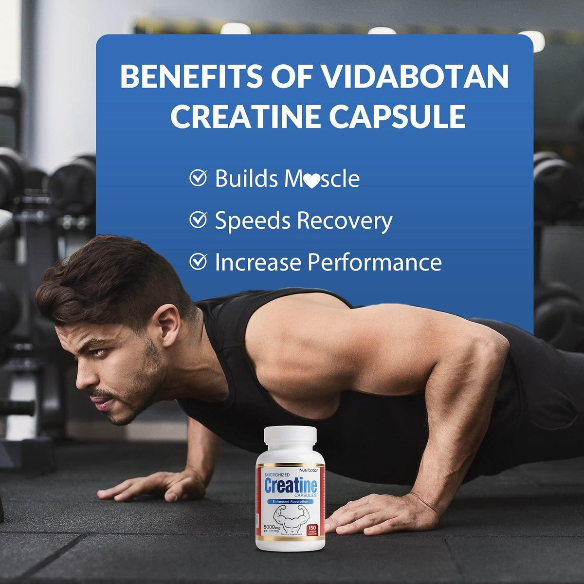 High-quality micronized creatine supplement