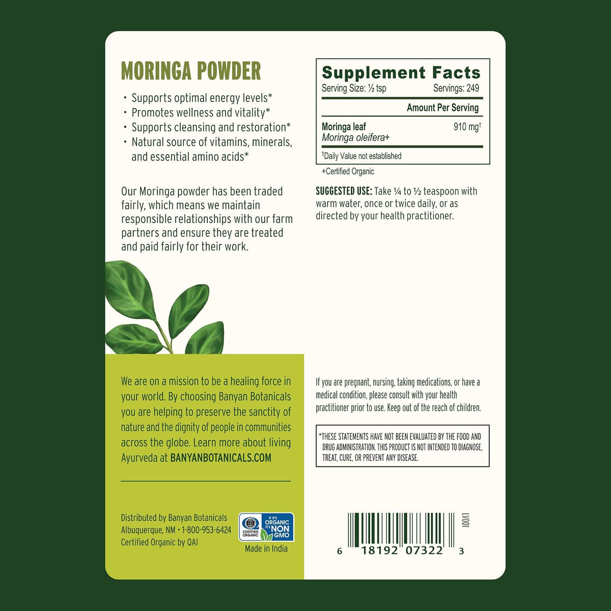 high-quality moringa powder supplement