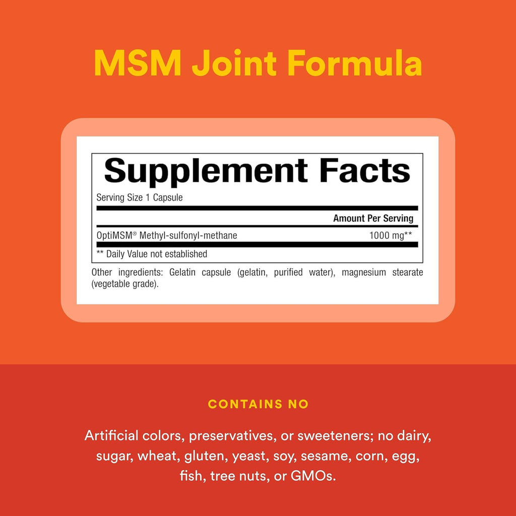 high-quality msm supplement capsules