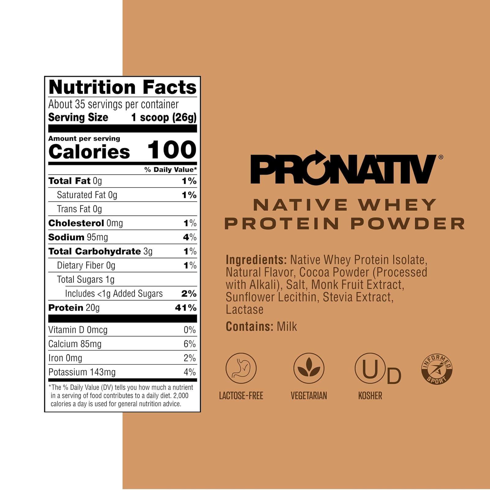 High-quality native whey protein supplement