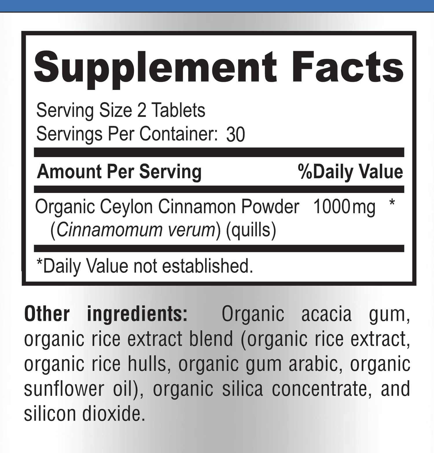 high-quality organic cinnamon supplement