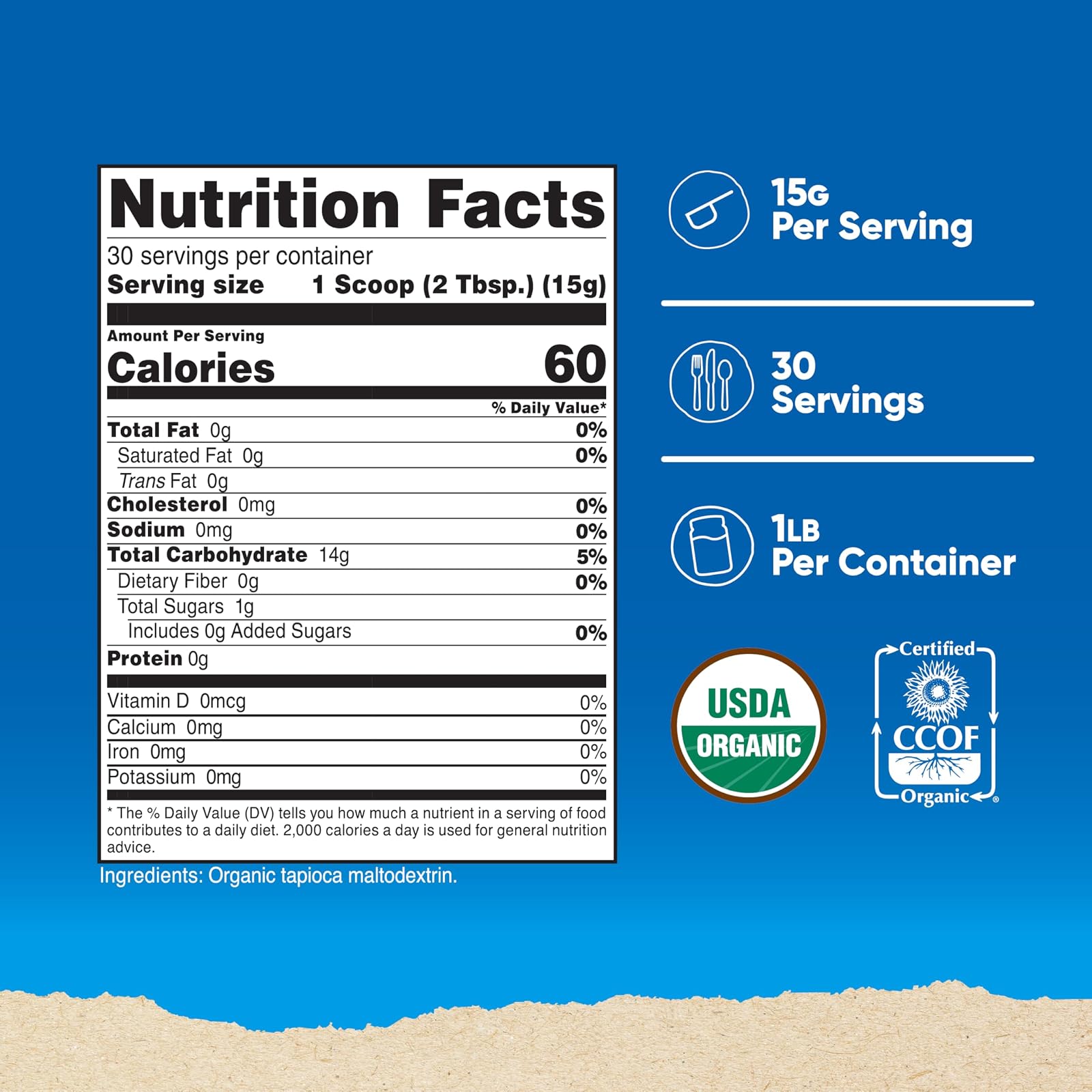 High-quality organic maltodextrin for smoothies